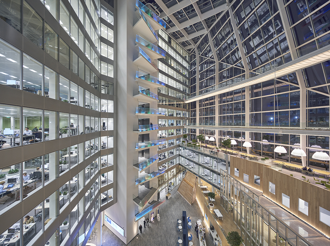 The Edge in Amsterdam. The most sustainable office building in the world